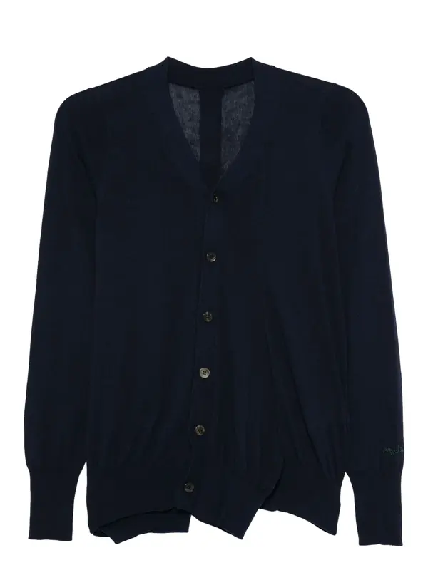 Yohji Yamamoto V-neck Cardigan - Blue