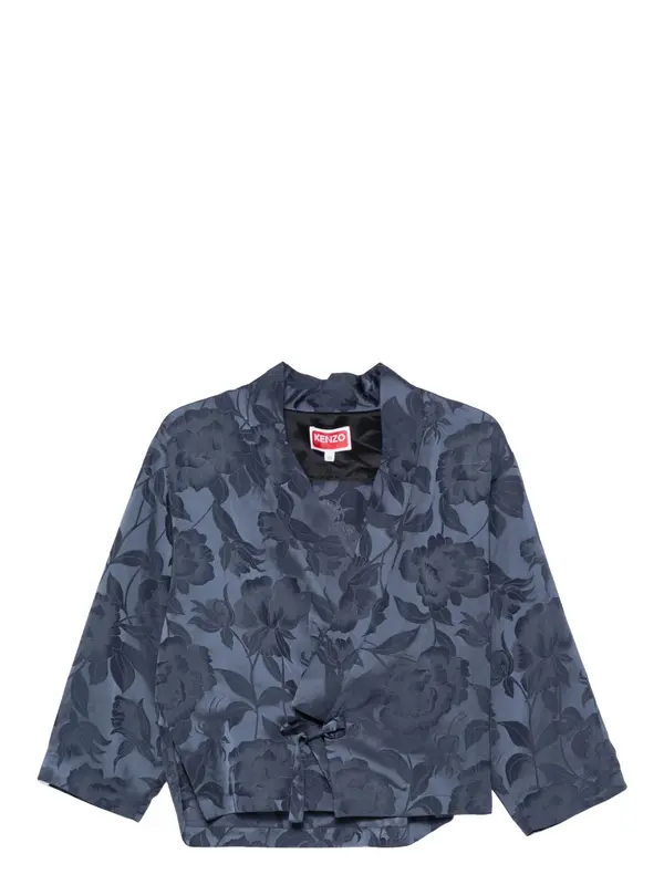 Kenzo Floral-jacquard Jacket - Blue