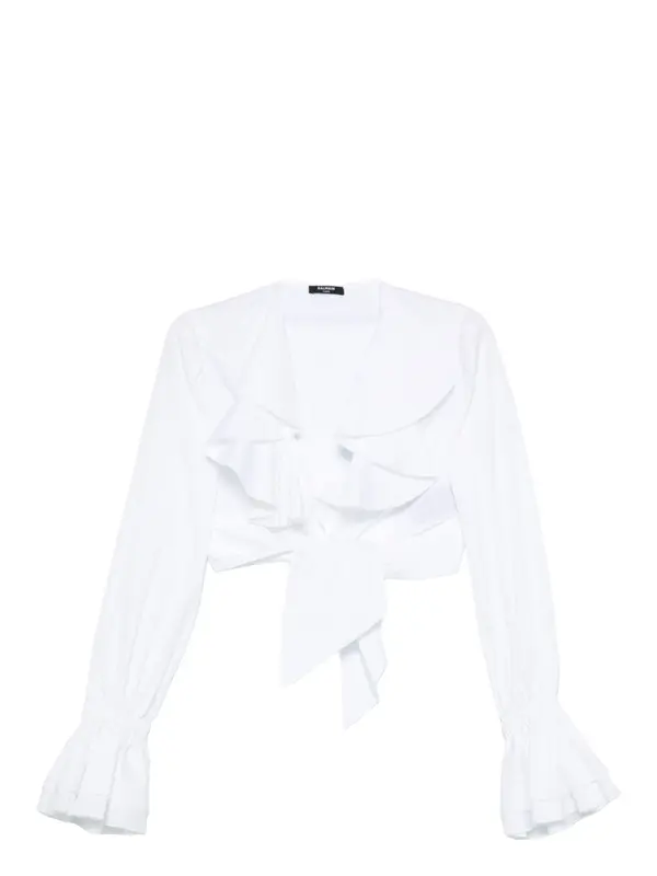 Balmain Ruffled Blouse - White