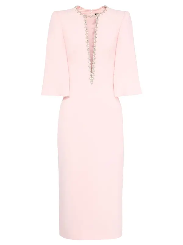 Jenny Packham Grace Midi Dress - Pink