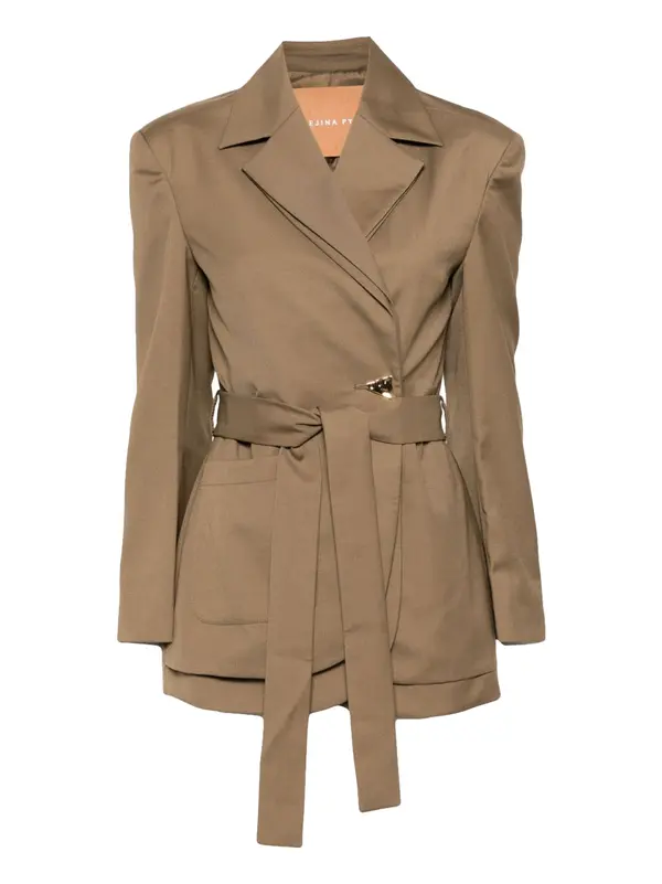 REJINA PYO Johanna Belted Blazer - Green