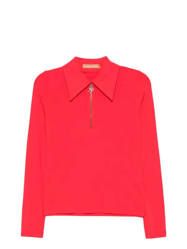 REJINA PYO Jasmine Polo Top - Red