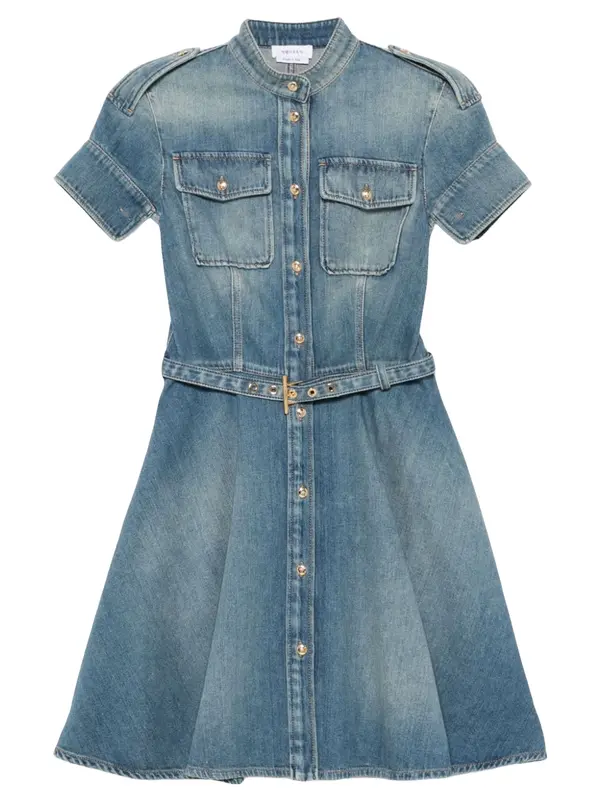 Alexander McQueen Denim Mini Dress - Blue