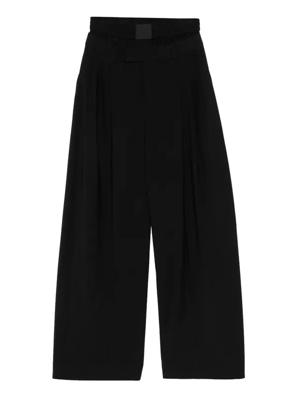 Alexander Wang Boxer-detailed Wide-leg Trousers - Black