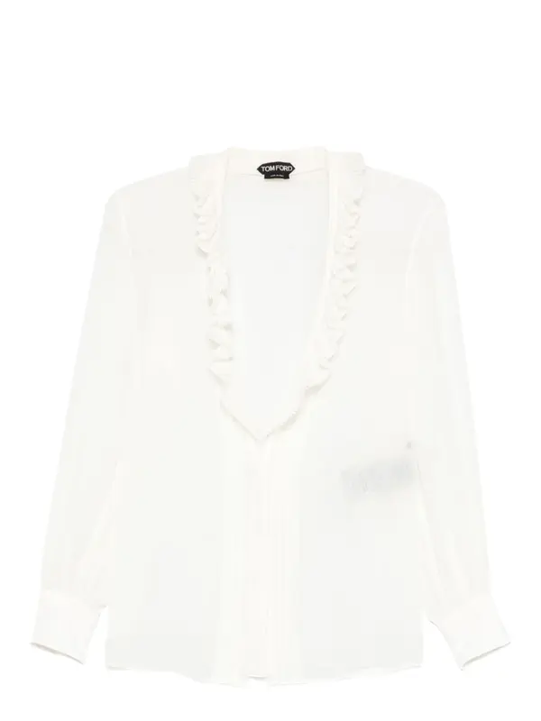 TOM FORD Ruffle-detailed Blouse - White