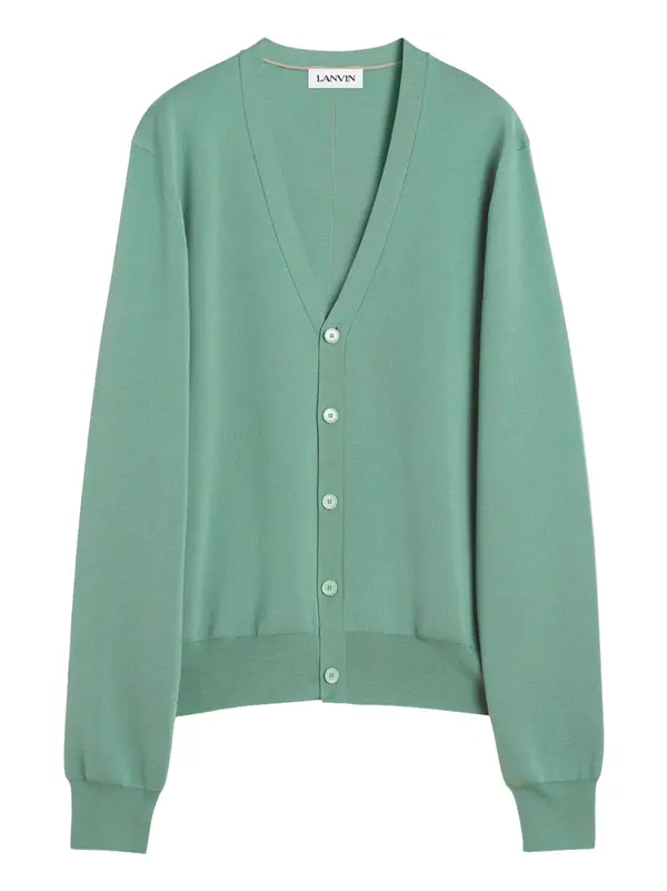 LANVIN Merino-wool Cardigan - Green