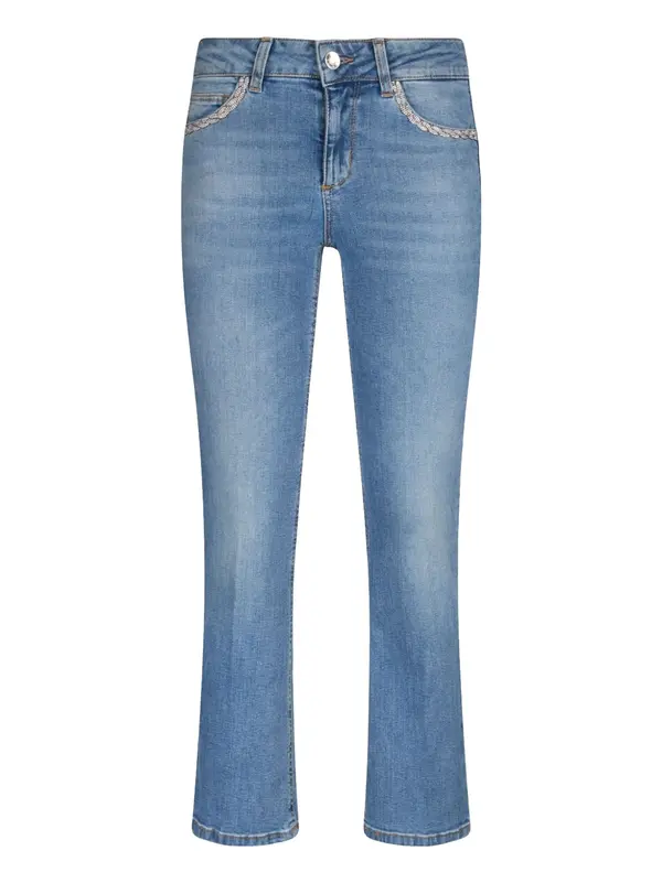 Liu Jo Cropped Bootcut Jeans - Blue