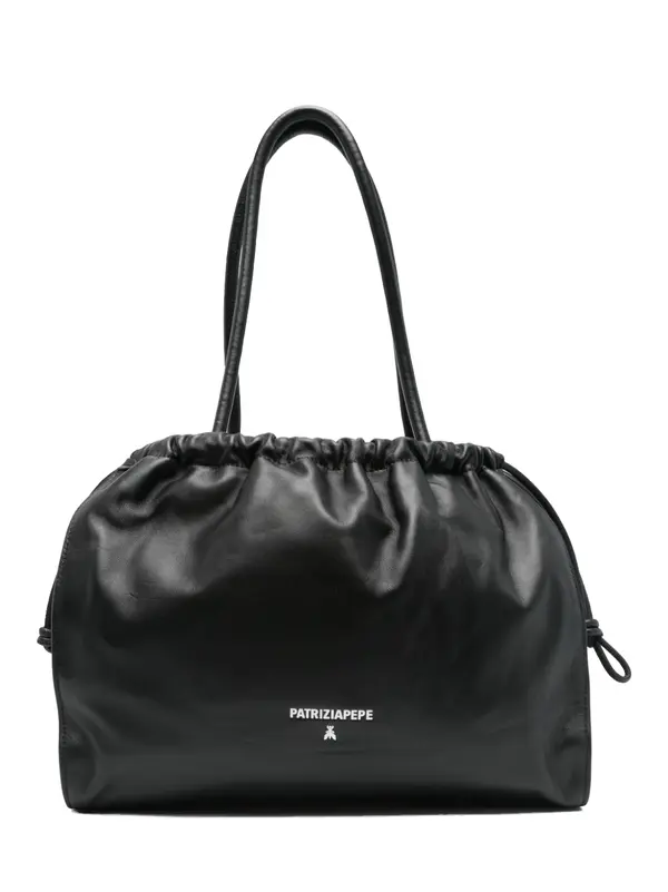 Patrizia Pepe Leather Tote Bag - Black