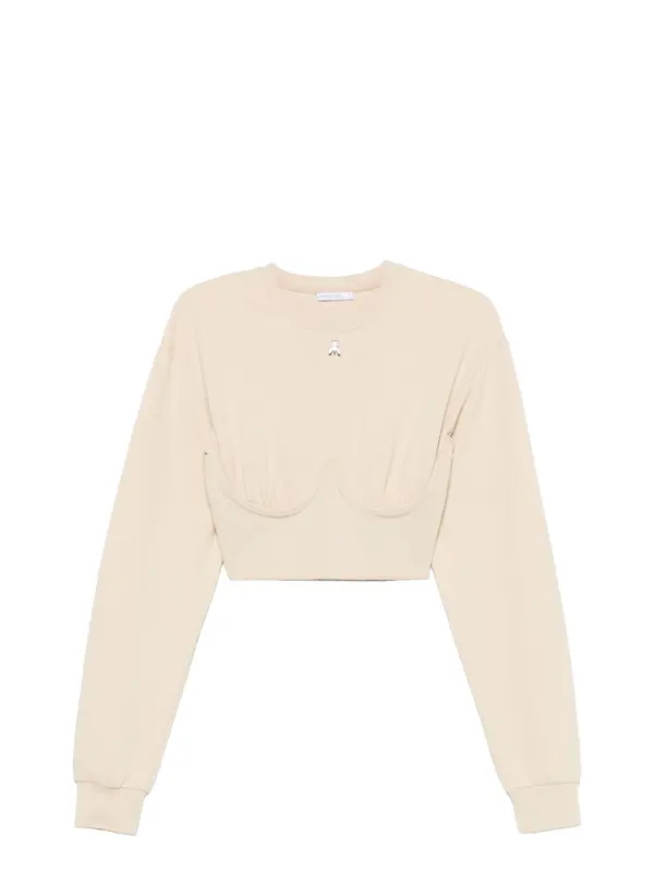 Patrizia Pepe Cropped Sweatshirt - Neutrals
