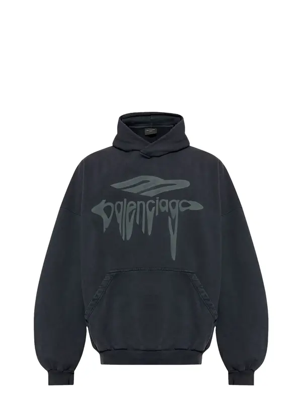 Balenciaga 3d Liquified Hoodie - Black