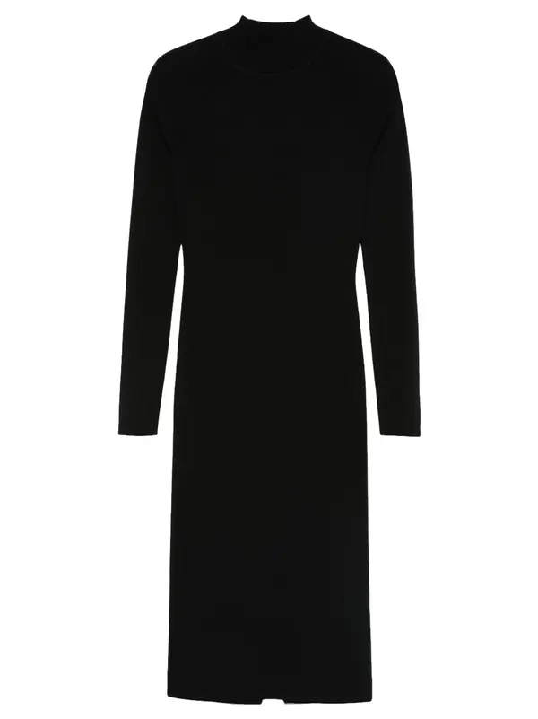Patrizia Pepe Knitted Midi Dress - Black