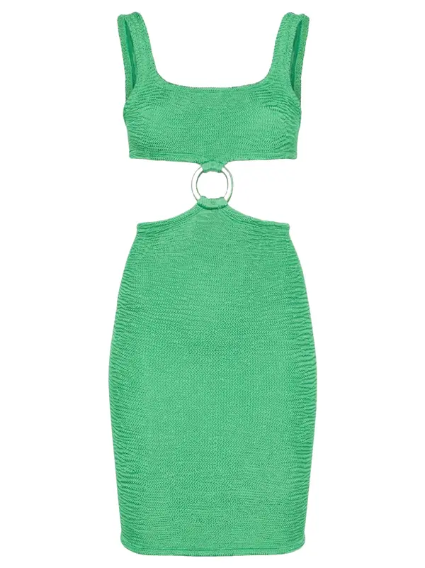PARAMIDONNA Shirred Midi Dress - Green