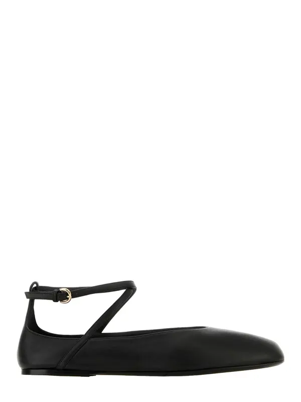 Co Name' Leather Ballerina Flats - Black