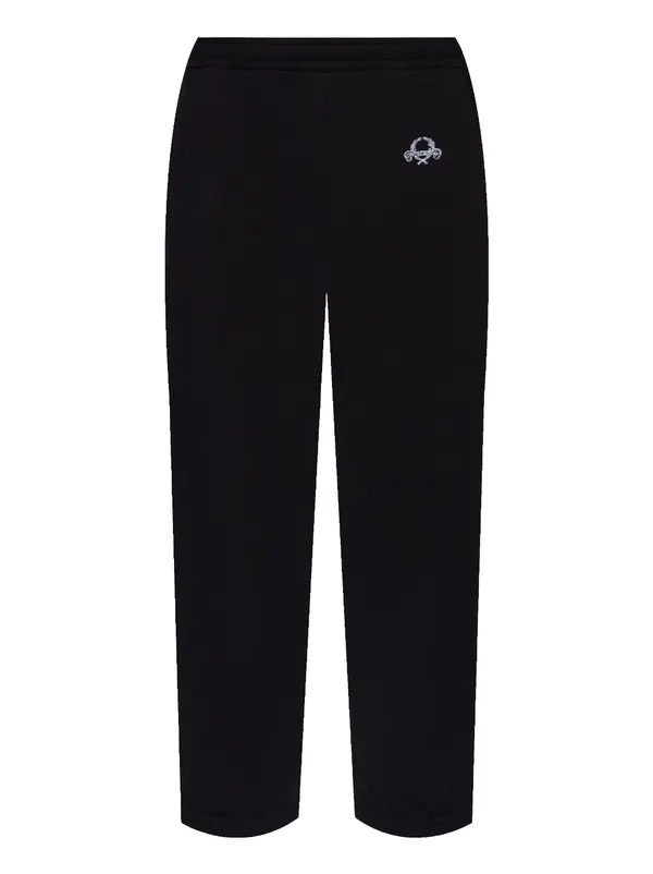 Moschino Logo-embroidered Trousers - Black