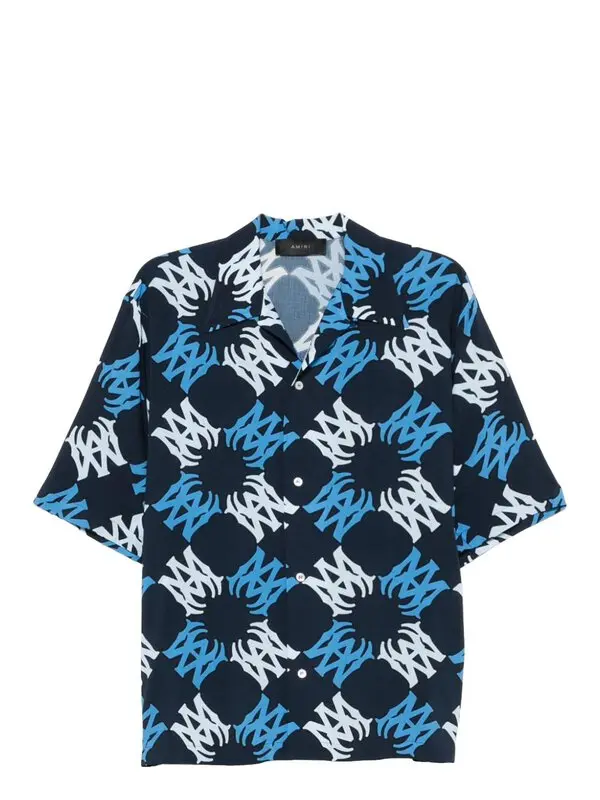 Amiri Ma Quad Bowling Shirt - Blue