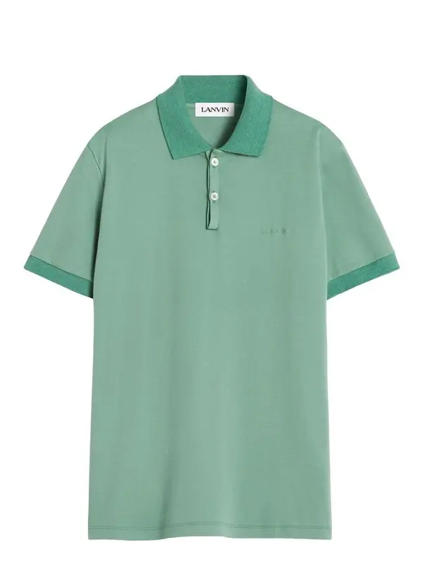 LANVIN Cotton Polo Shirt - Green