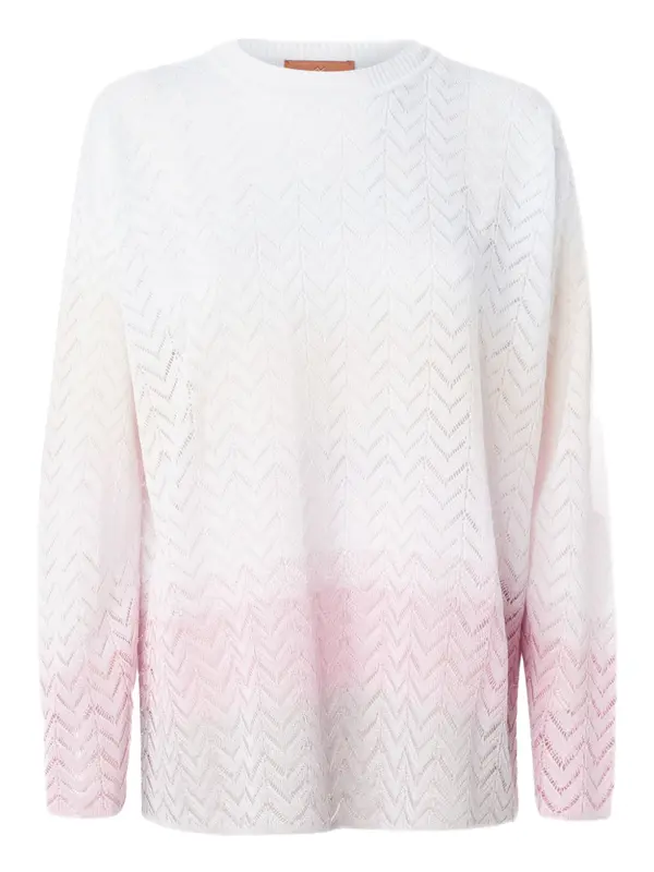 Missoni Chevron Knit Sweater - White