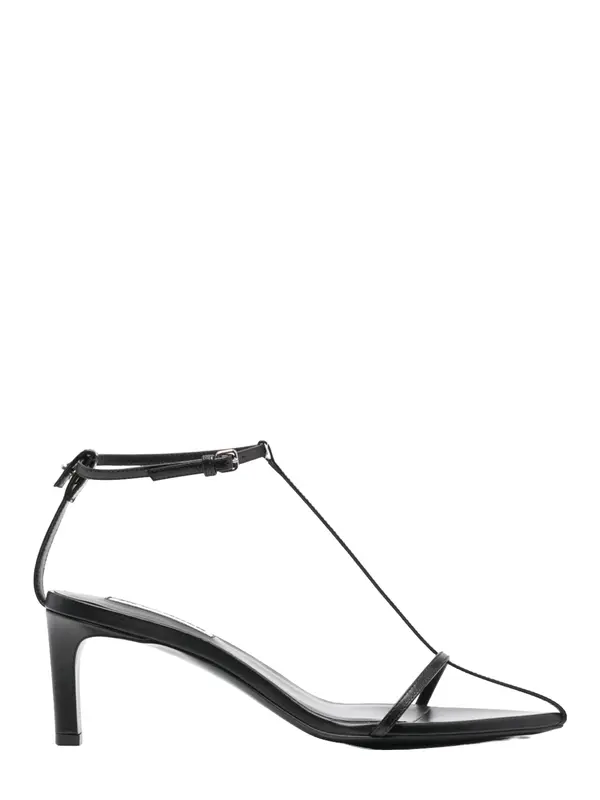 JIL SANDER 80mm Leather Sandals - Black