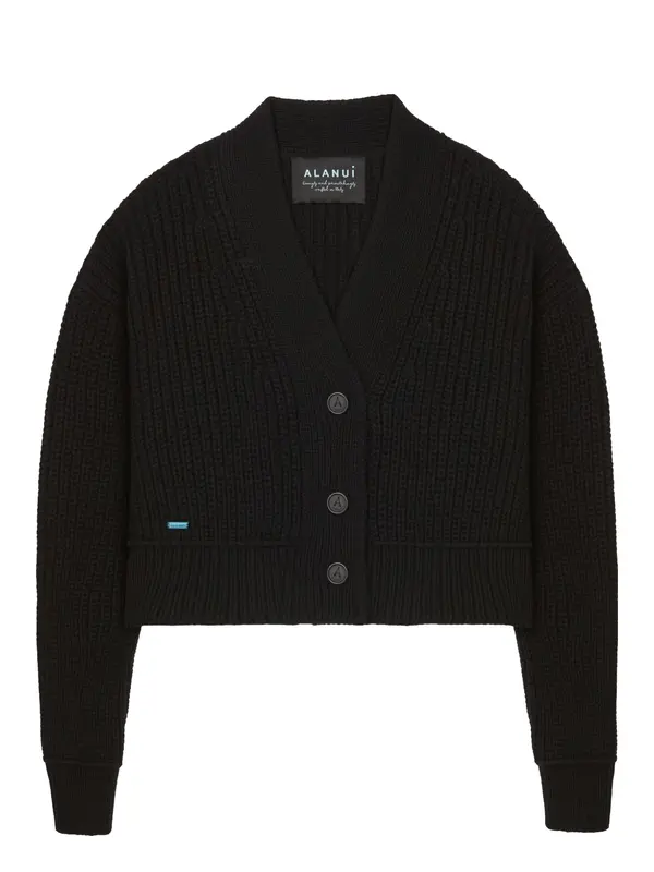 Alanui Cashmere-cotton Cardigan-coat - Black
