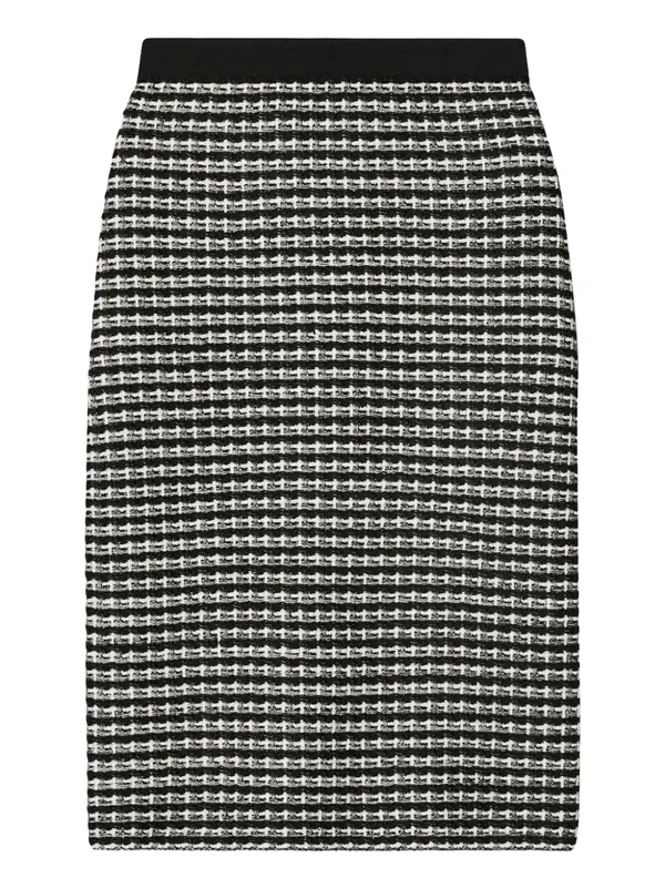 Tory Burch Jacquard Straight Skirt - Black