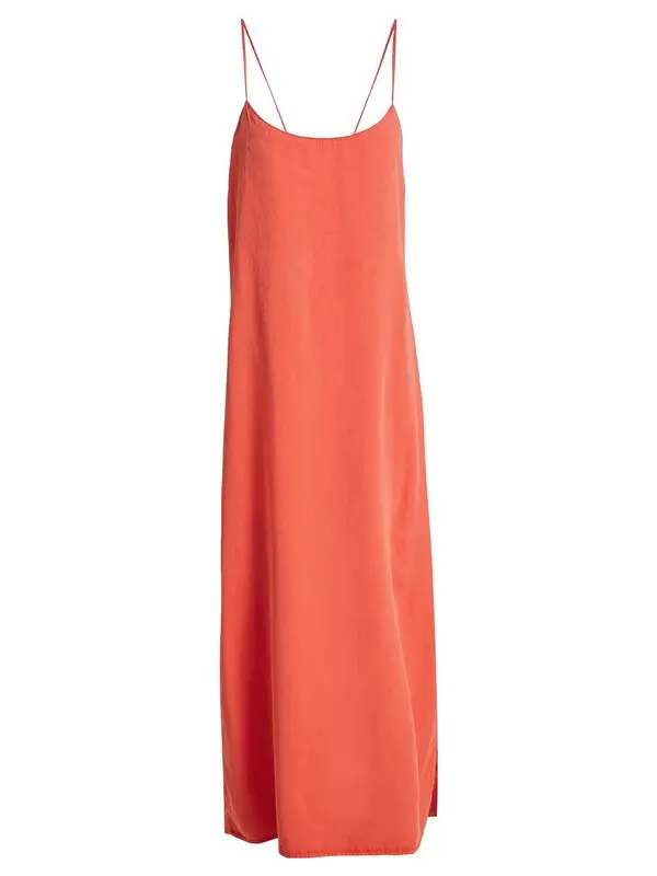 ALEX MILL Lyocell Midi Dress - Papaya