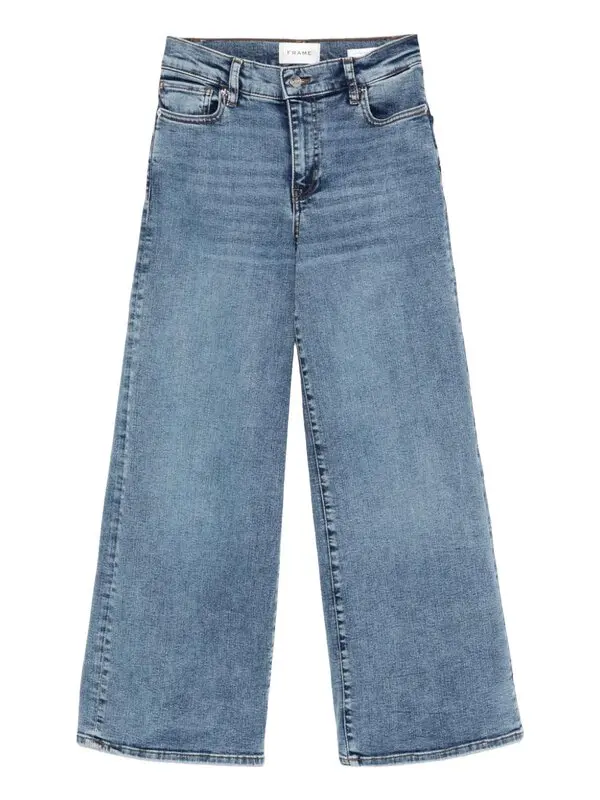 FRAME Le Pixie Slim Palazzo Jeans - Blue