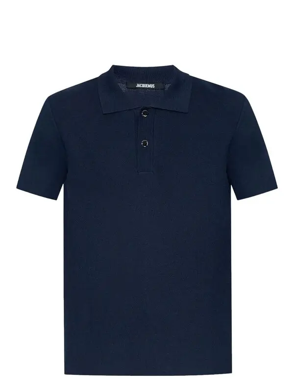Jacquemus Logo-jacquard Polo Shirt - Blue