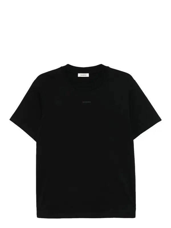 Sandro Logo-lettering T-shirt - Black