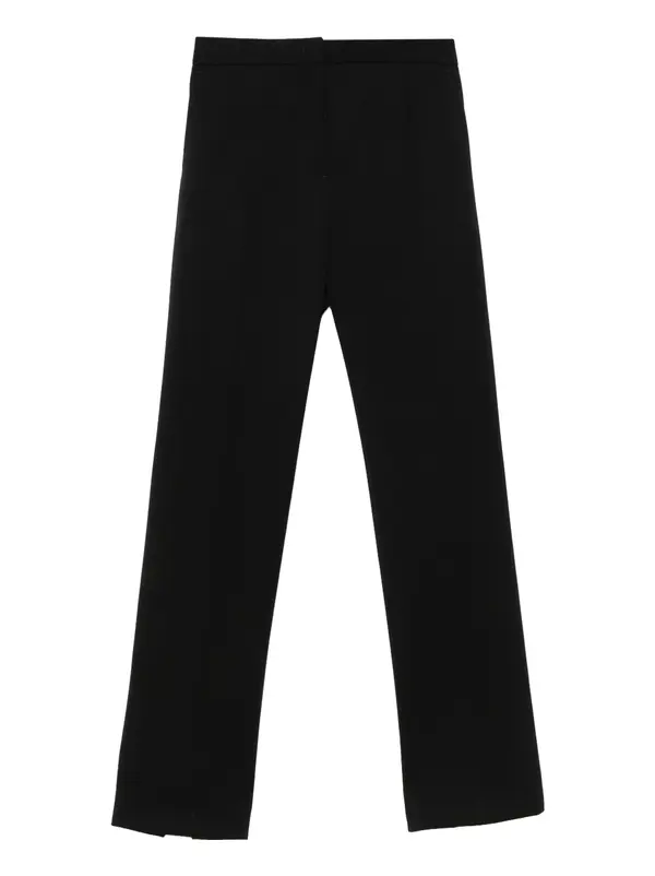 JIL SANDER Grain-de-poudre Trousers - Black