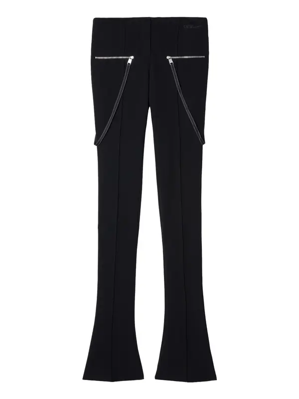 Off-White Pleated Trousers - Black
