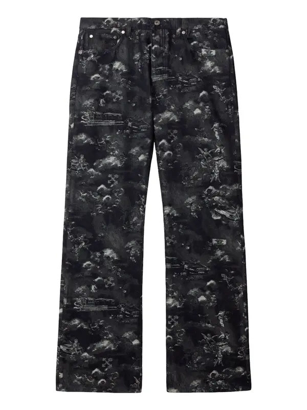 Off-White Fresco Jacquard Jeans - Blue