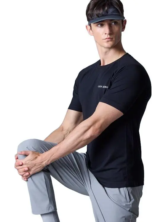 COZY ZERO Tech Merino Light Weight Daily Tee - Black