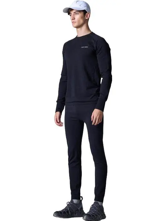 COZY ZERO Tech Merino Classic Fit Long Sleeve Base Layer - Black