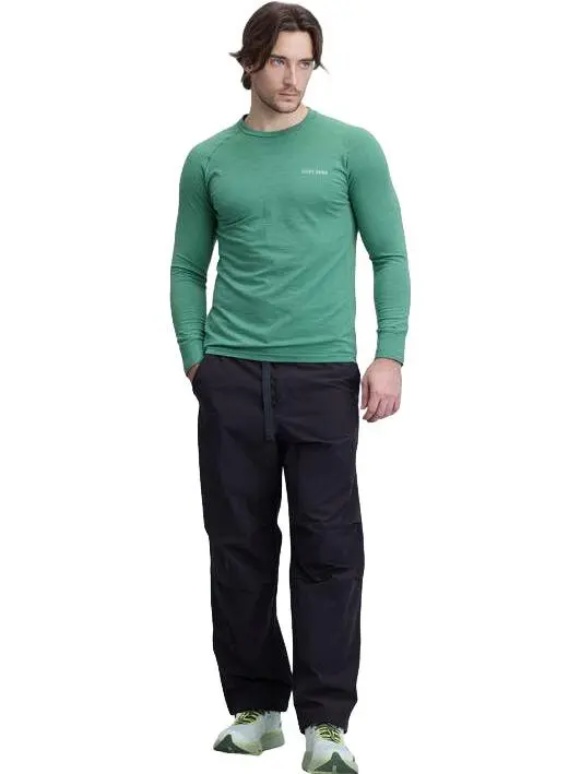 COZY ZERO Tech Merino Classic Fit Long Sleeve Base Layer - Smoke Green