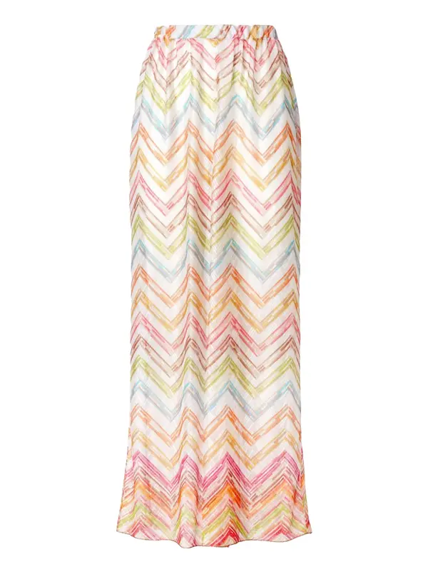 Missoni Zigzag Palazzo Pants - White