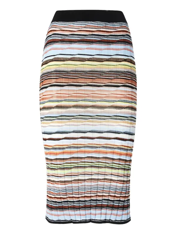 Missoni Striped Pencil Skirt - Blue