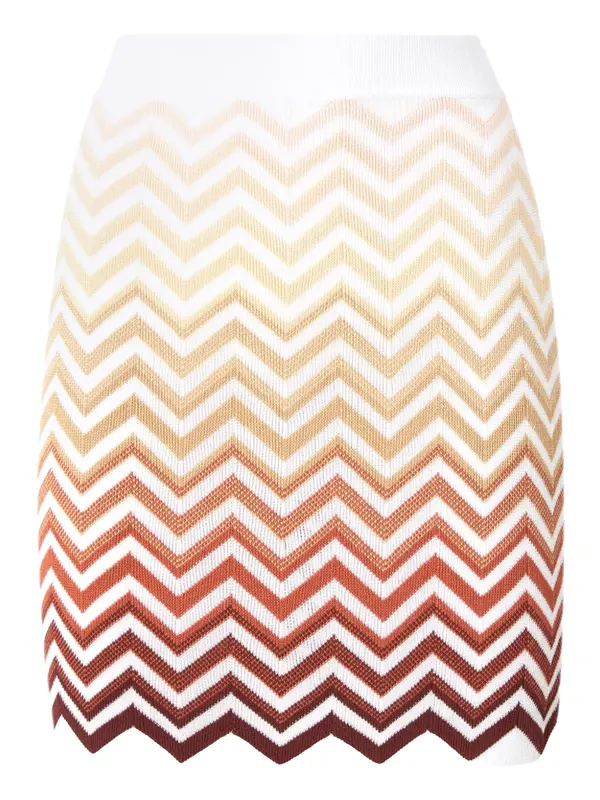 Missoni Zigzag Woven Mini Skirt - White