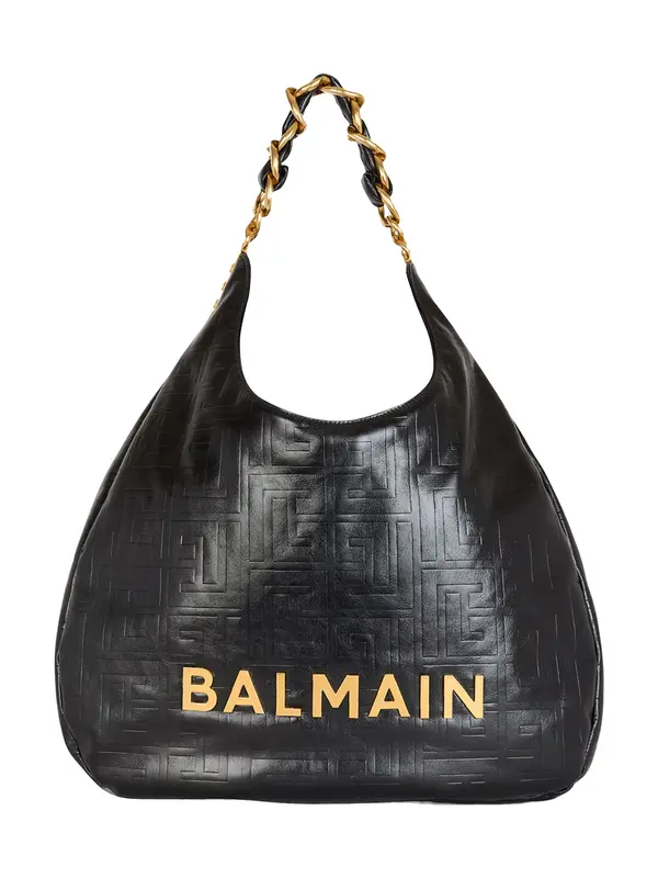 Balmain 1945 Soft Shoulder Bag - Black