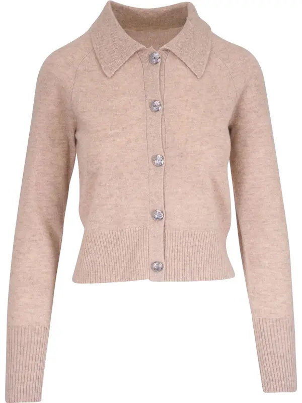 Veronica Beard Buttoned Cashmere Cardigan - Neutrals