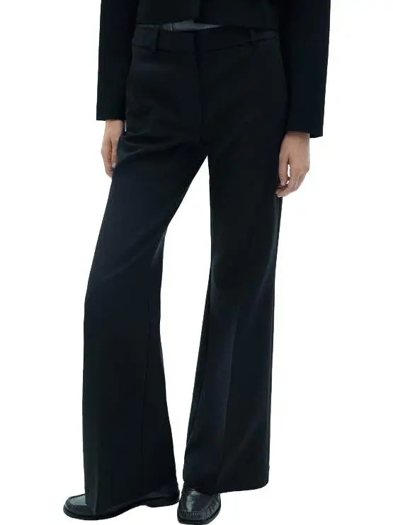 Mango Flare Trousers - Black