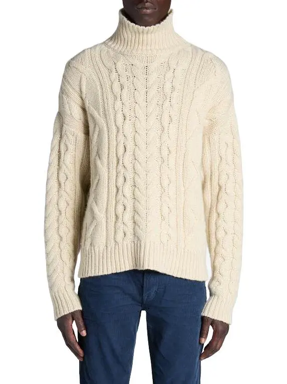 TOM FORD Cable Stitch Wool Sweater - Aw102 Cream