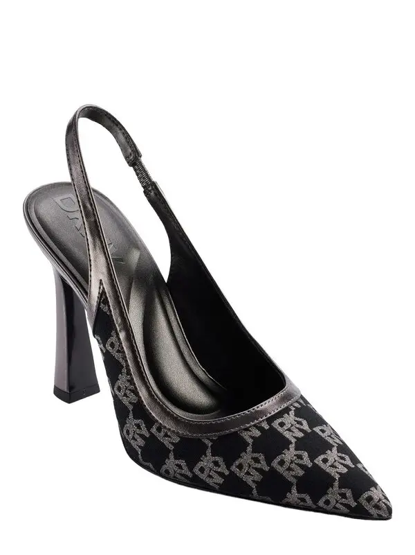 Dkny Cinette Slingback Pump - Blk/ Nickel