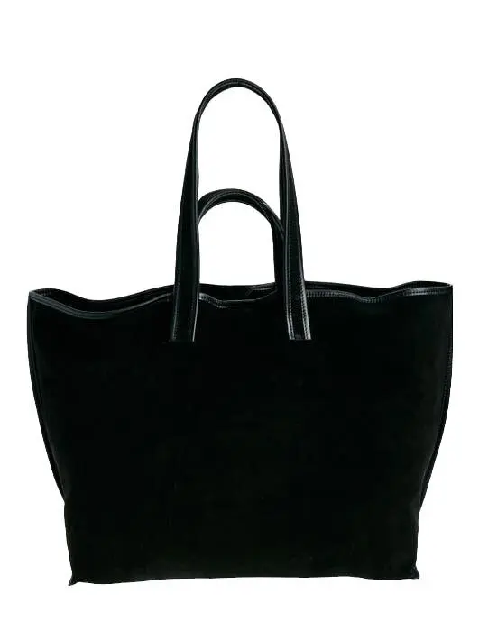 KASSL EDITIONS Large Suede Tote - Black 0001