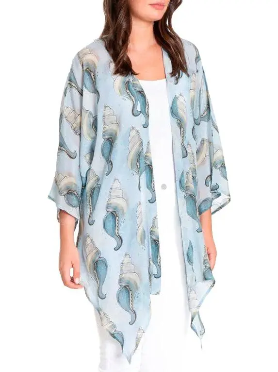 APNY Seashell Printed Jacket - Light Blue Multi