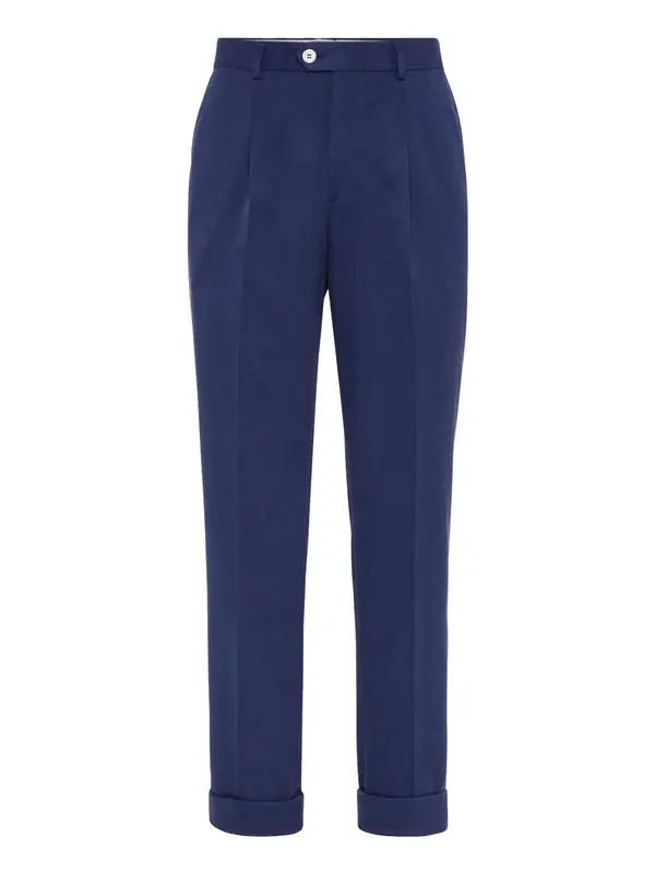 Brunello Cucinelli Twill Trousers - Blue