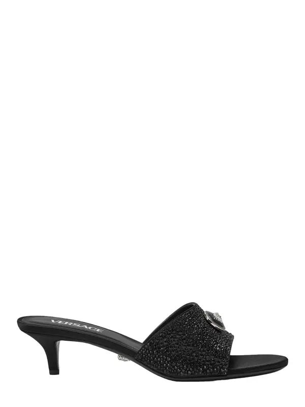 Versace 45mm Alia Medusa Mules - Black