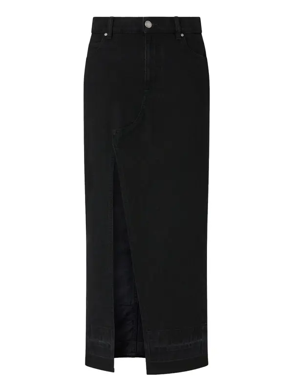 Pinko Denim Maxi Skirt - Black