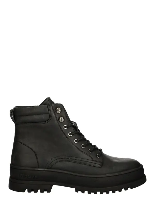 BLAUER. Lace-up Ankle Boots - Black