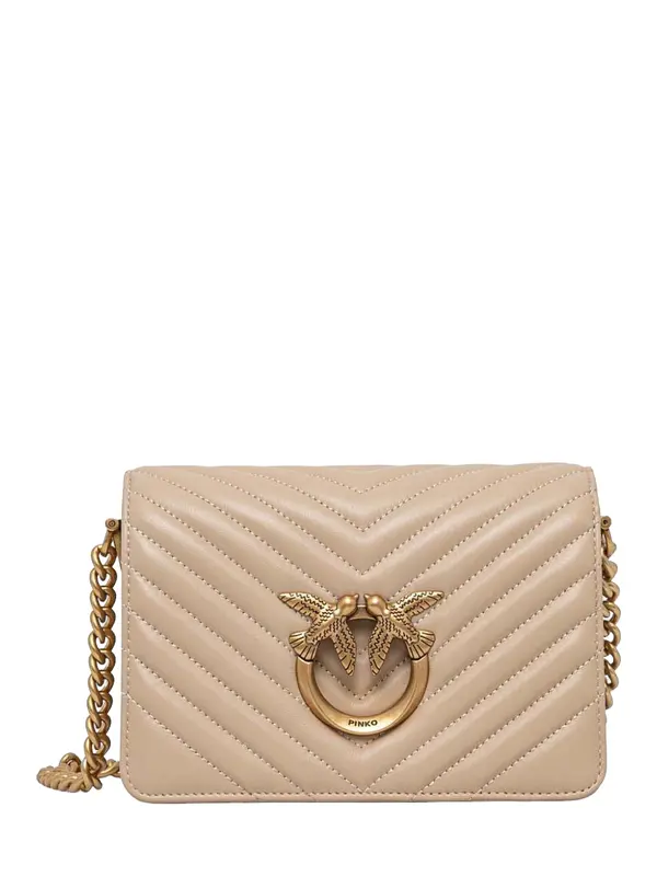 Pinko Mini Love Click Crossbody Bag - Brown