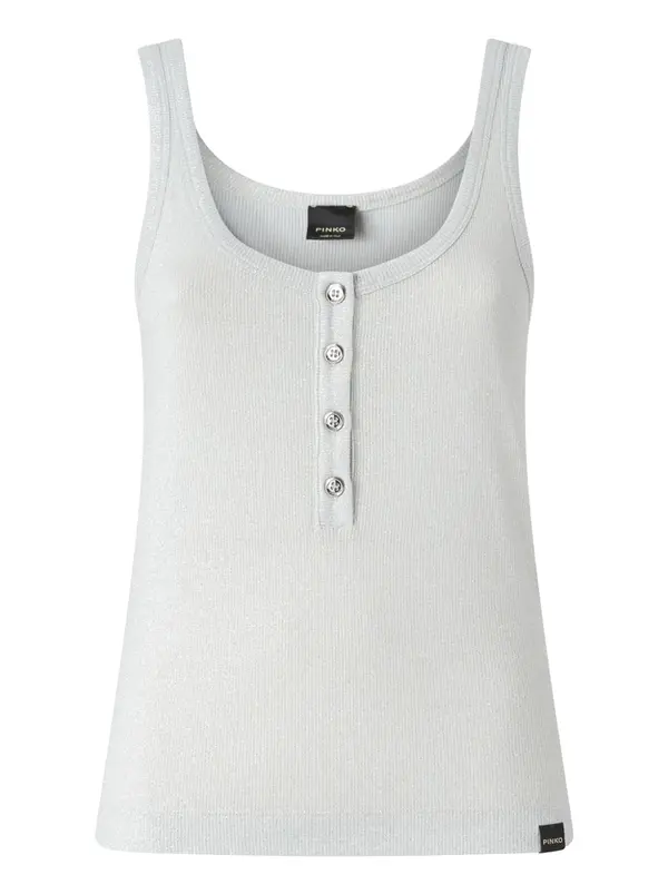 Pinko Metallic Tank Top - Grey